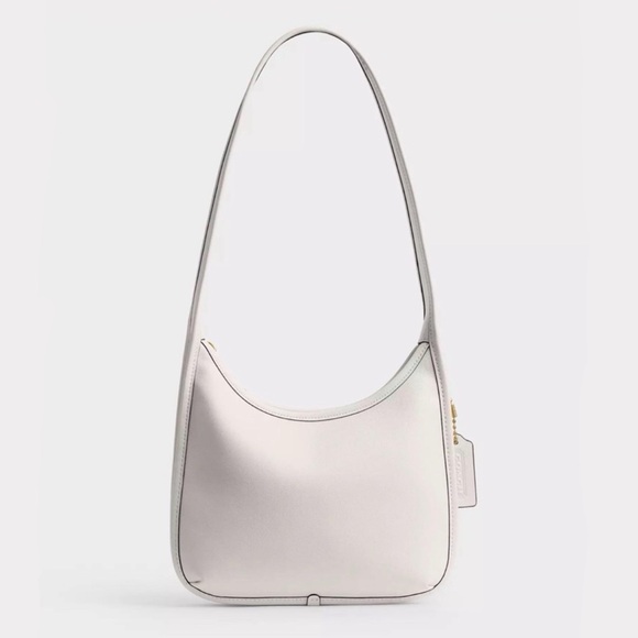 Coach | Bags | Coach Curve Zip Shoulder Bag In Brasschalk White ...